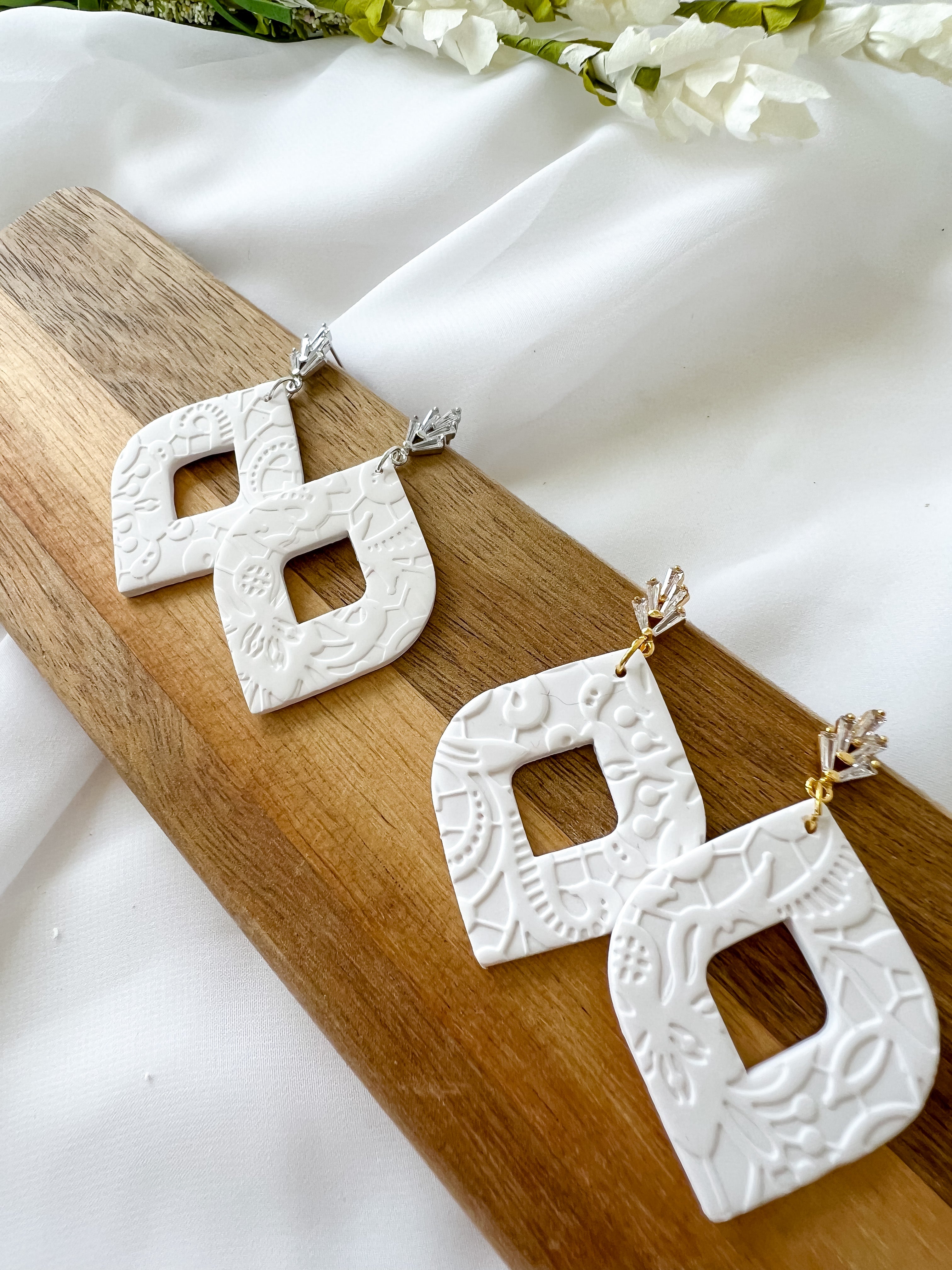 Large Lace Dangle (multiple colors available) – Wild Card Design Co.