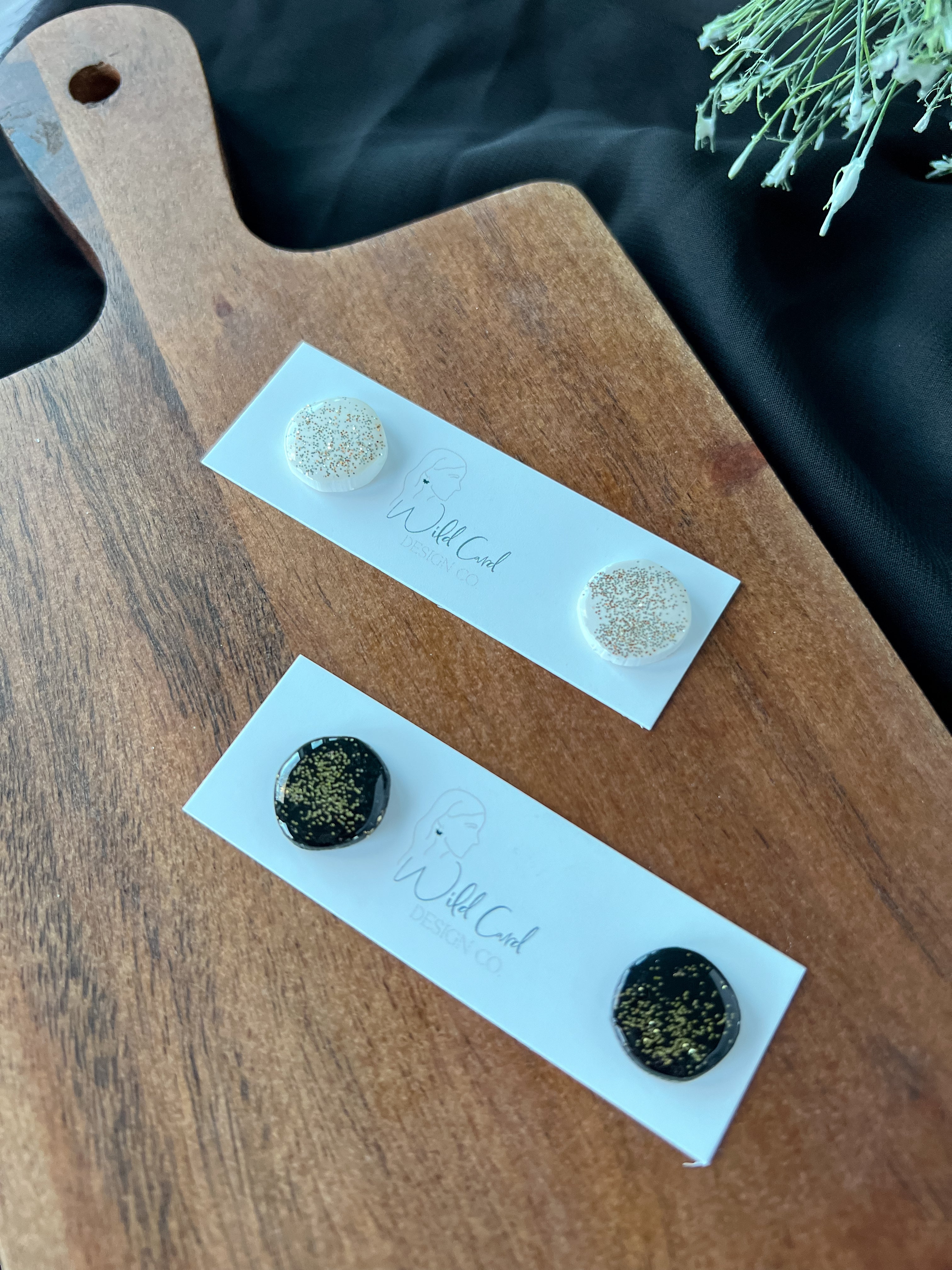 Glitter + Glam Studs – Wild Card Design Co.